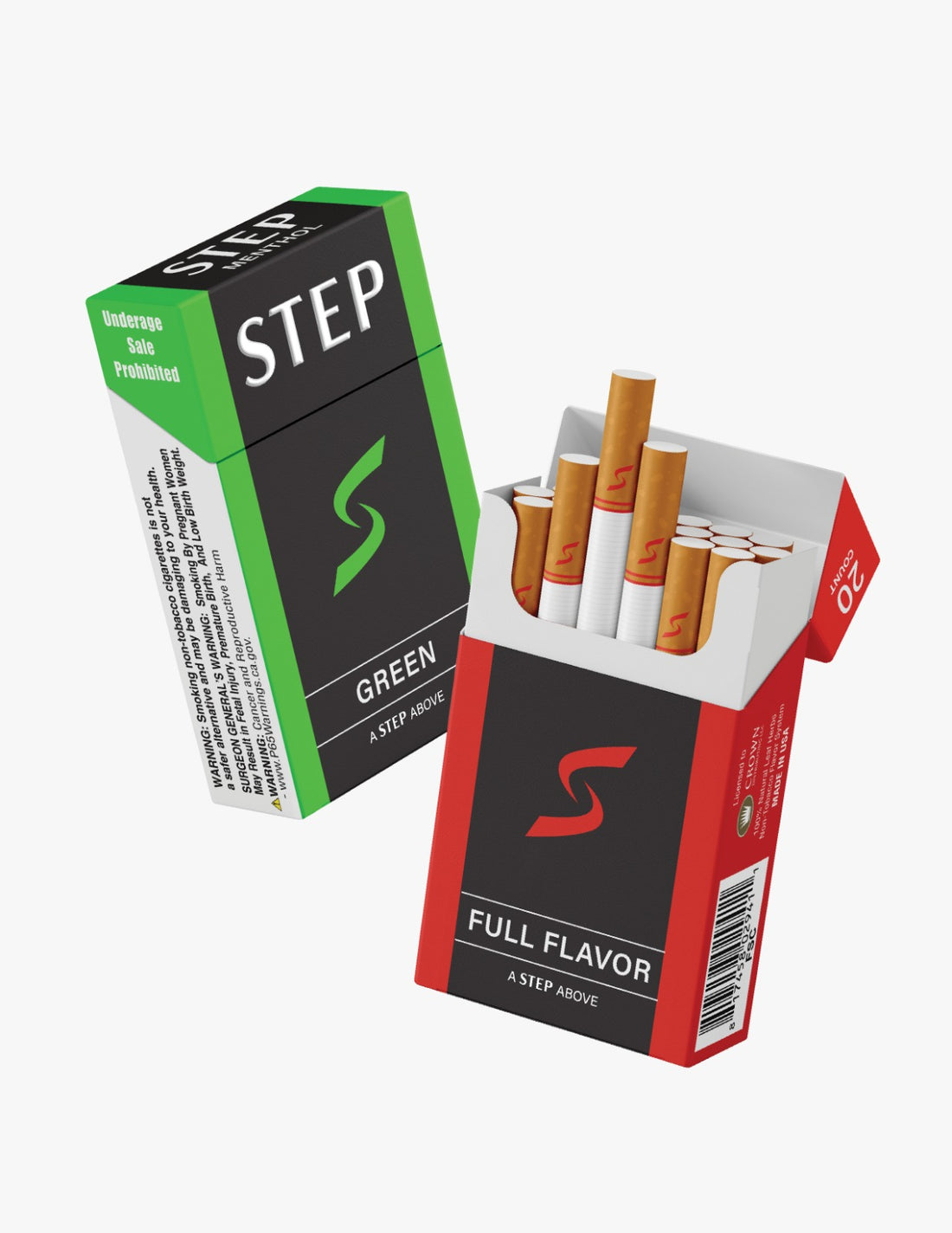 Step™ Cigarette Carton - 10 Packs | Menthol & Full Flavor Reds – Step ...